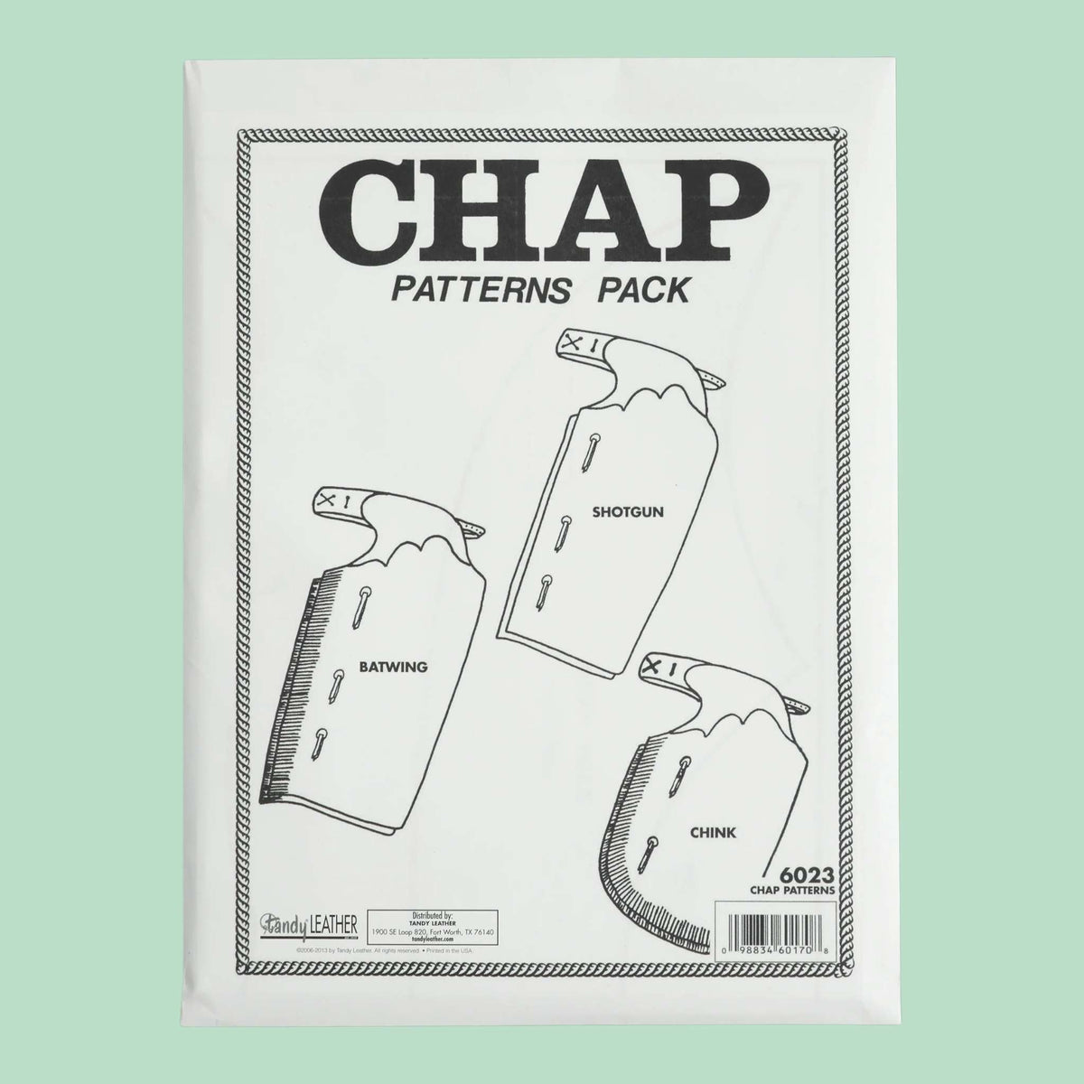 Cowboy Chaps Paper Pattern | identityleathercraft