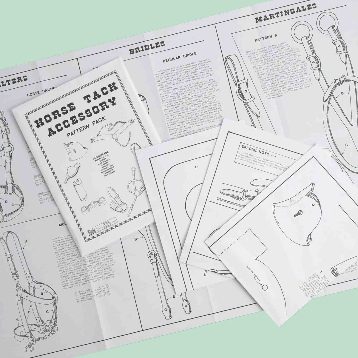 Horse Tack Paper Pattern | identityleathercraft