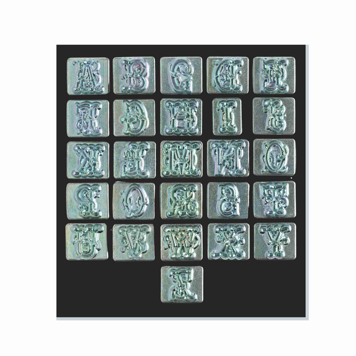 3/4" Script Alphabet Stamp Set | identityleathercraft