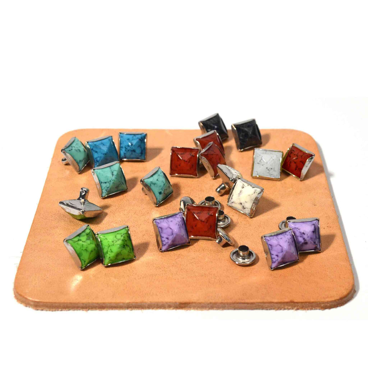 Resin Marble Stone Pyramid Rivets | identityleathercraft