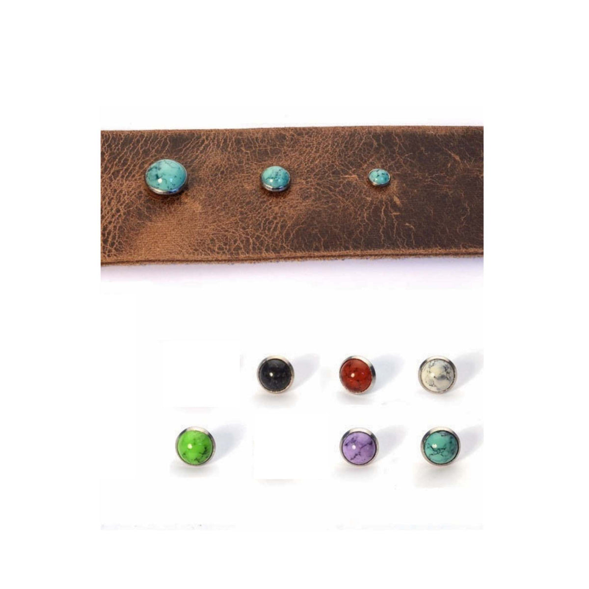 Resin Stone Decorative Round Rivets | identityleathercraft