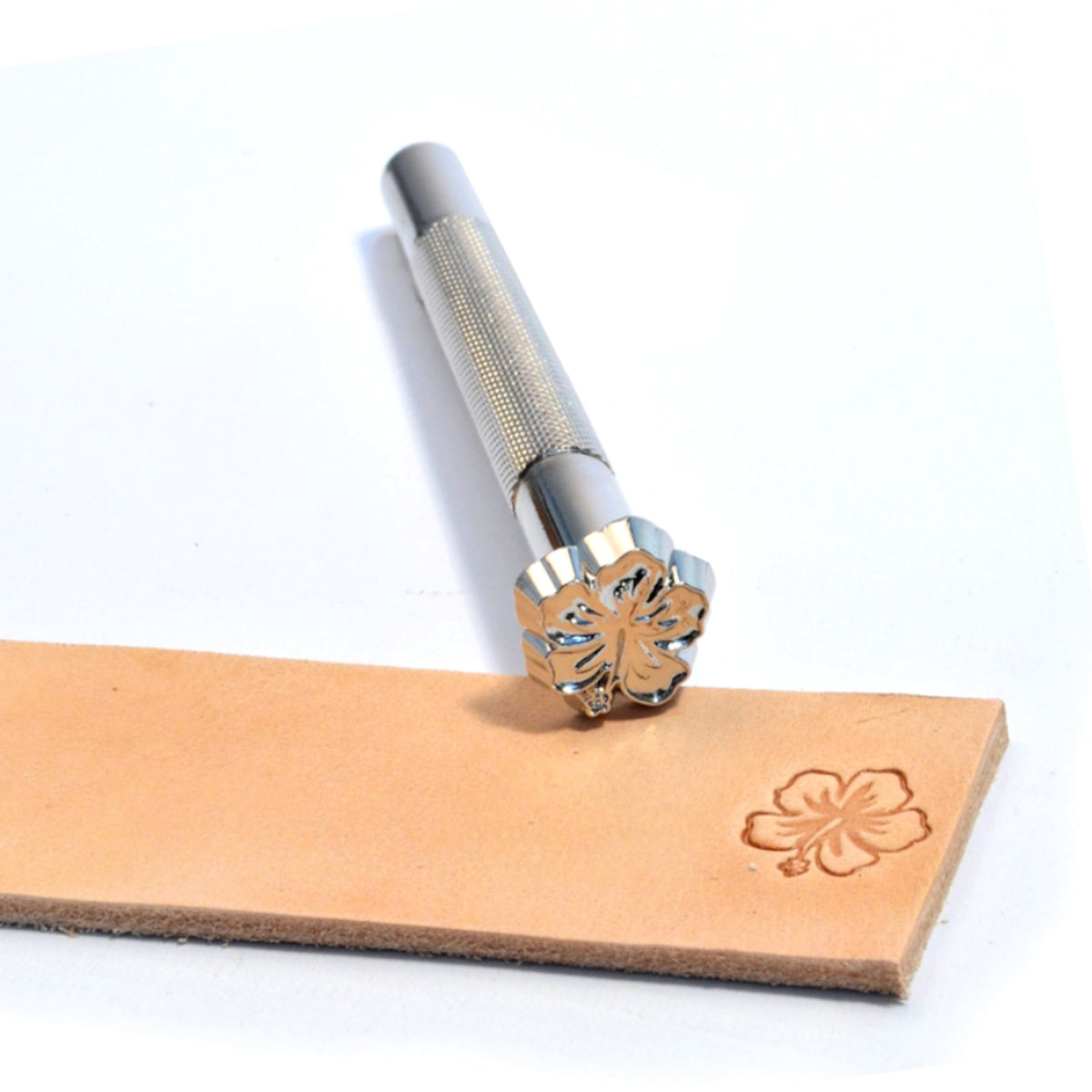 Hibiscus flower leather stamp | identityleathercraft