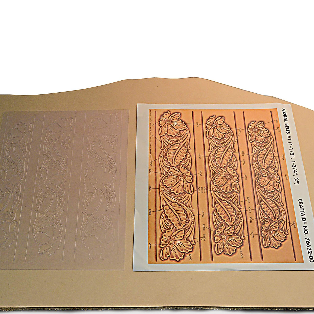 Sheridan Floral Belt craftaid template #1 | identityleathercraft