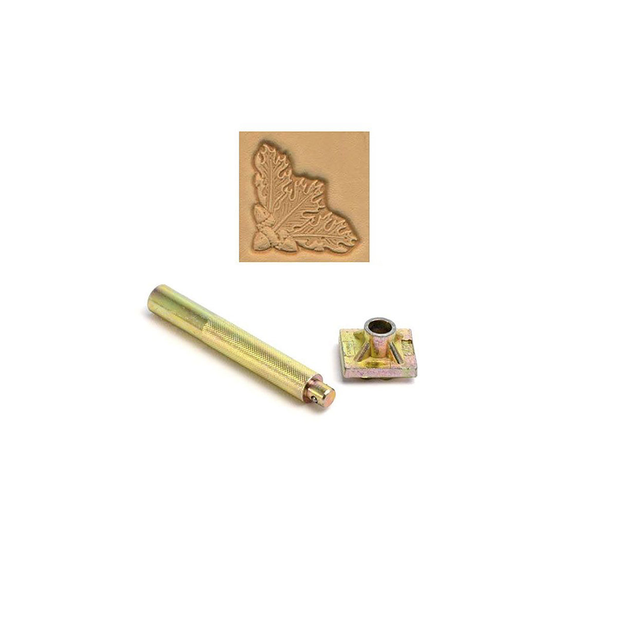 Oak Leaf Corner 3D Embossing Stamp | identityleathercraft